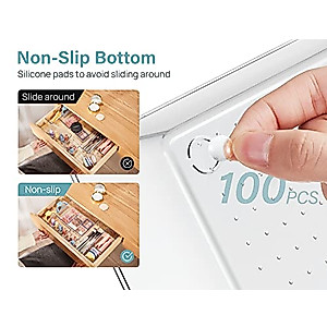 Kootek 22 Pcs Clear Plastic Drawer Organizer Set, 4-Size Bathroom Drawer Organizers Non-Slip Desk Dividers Trays, Versatile Storage Bins for Makeup, Jewelry, Vanity, Bedroom, Kitchen, Office