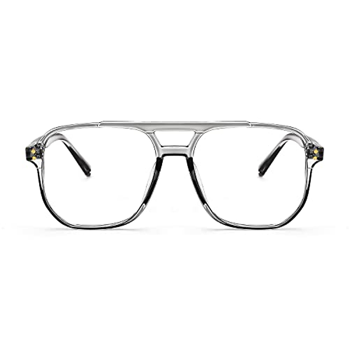 FEISEDY Blue Light Blocking Glasses Fake Nerd Clear Square Computer Lightweight Pilot Glasses Frame Oversized B2866