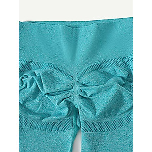 SHENHE Women's 4 Piece Seamless High Waisted Butt Lifting Workout Yoga Leggings Watermelon Pink Multicolor M