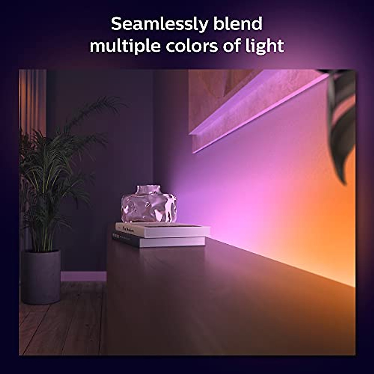 Philips Hue Gradient Ambiance Lightstrip (2m/6ft Base Kit with Plug) & v2 Smart Dimmer Switch and Remote, Installation-Free, Smart Home, Exclusively Smart Lights (2021 Version), White