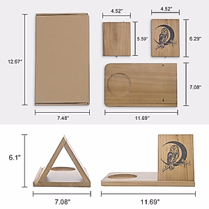 BALGELI Small Bookshelf, Triangle Book Holder, Wood Short Mini Book Rest, Simple Bookcase for Bedroom Nightstand Office Desk Library or Table Centerpiece Decor for Coffee and Book Lover