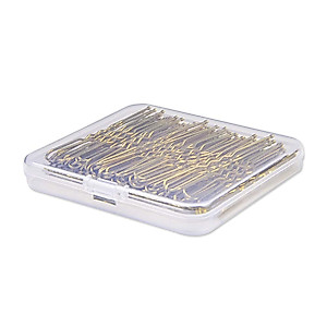 Blonde Bobby Pins, MORGLES Blonde Hair Pins Bobby Pins Blonde Hair Pins for Buns Ballet Bun Pins for Women Girls with Box-80 count (2.4 inch)