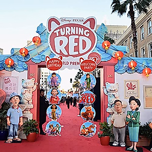 Turning Red Party Supplies - 10pcs Turning Red Party Door Sign for Turning Red Party Decorations, Turning Red Party Favors for Both Indoor Outdoor Decor, partyhome-yxz007