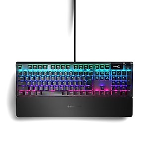 SteelSeries Apex 5 64537 Gaming Keyboard, Wired Hybrid Mechanical Switch, Japanese Layout, OLED Display