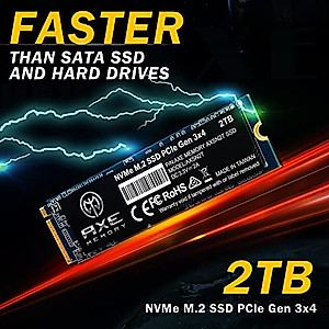AXE MEMORY 2TB NVMe M.2 2280 PCIe Gen 3x4 Internal SSD Solid State Drive (SSD)