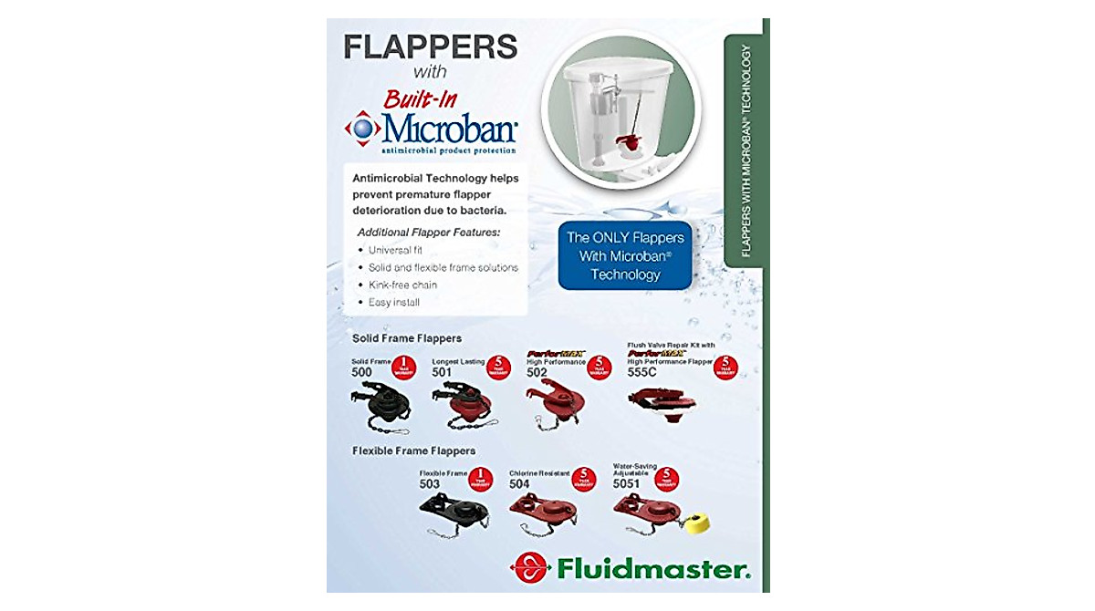 Fluidmaster 504 Universal Toilet Flapper - Chlorine Resistant