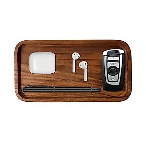 Tray, Wood Tray, Walnut Tray, Storage and Gift-Giving, retain Wood Grain and Complete pores, a Whole Piece of American Walnut （Walnut D03R1 ）