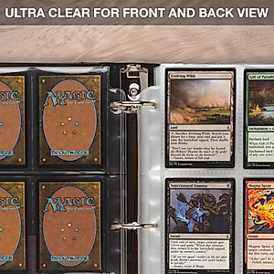 Samsill 100 Pack 9 Pocket Trading Card Sleeves, Holds 900 Cards,Clear, Fits in Standard 3 Ring Binder