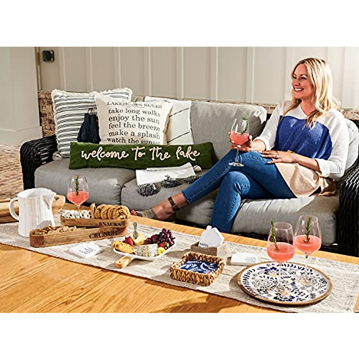 Mud Pie Tassel Fringe Pillow, Square, 20" x 20"