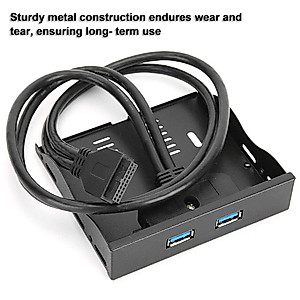 Gojiny USB Front Panel 3.5 inch USB 3.0 Floppy Front Panel 19 Pin to 2 Interface USB3.0 HUB