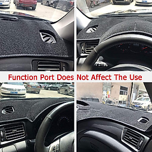 Car Dashboard Cover for Ford Fusion Mondeo 2013-2018 Dash Mats Shade Protective Pad(Premium Carpet, Black)