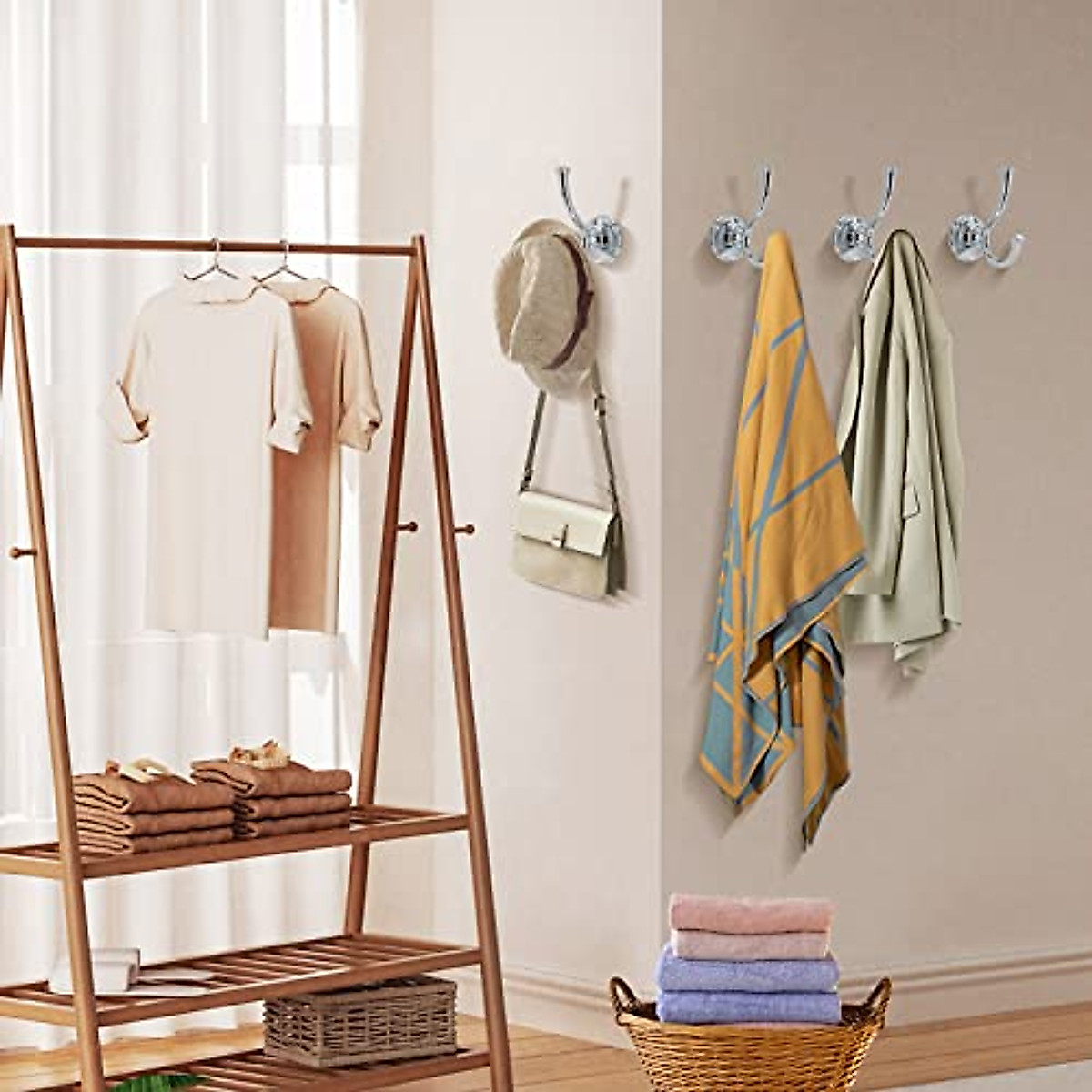 LOWCUS 79735 Robe Hook, Solid Metal, Chrome