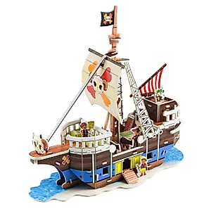 Toysical 3D Puzzle Set Q Pirate Ship DIY Sailing Boat Model Kits & Toys for Kids Gifts for Birthday, Christmas & New Year Building Hobbies, Crafts & Projects, 3D Puzzles for Kids Ages 8-10