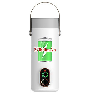 WOOLALA Cordless Portable Electric Kettle, 10 Minutes Fast Boiling 400ML Hot Water Boiler 304 Stainless Steel Travel Kettle with 27000mAh Rechargeable Battery for Outdoor, Road Trip, Travel