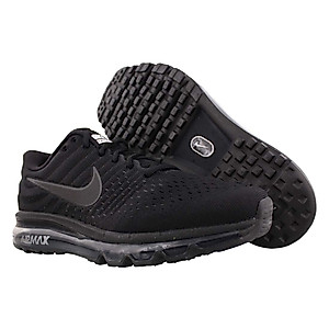 Nike men and women's Air Max 2017 Running Shoe Black/Black-Black 11.0