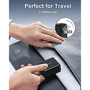 USB C Charger, 65W Fast Wall Charger, PD 3.0 Type C Charging Block Foldable Travel GaN Charger Adapter for iPhone 14/13/13 Mini/13 Pro, Samsung S22+/S22, MacBook Pro/Air, iPad, Laptops, Dell XPS 13
