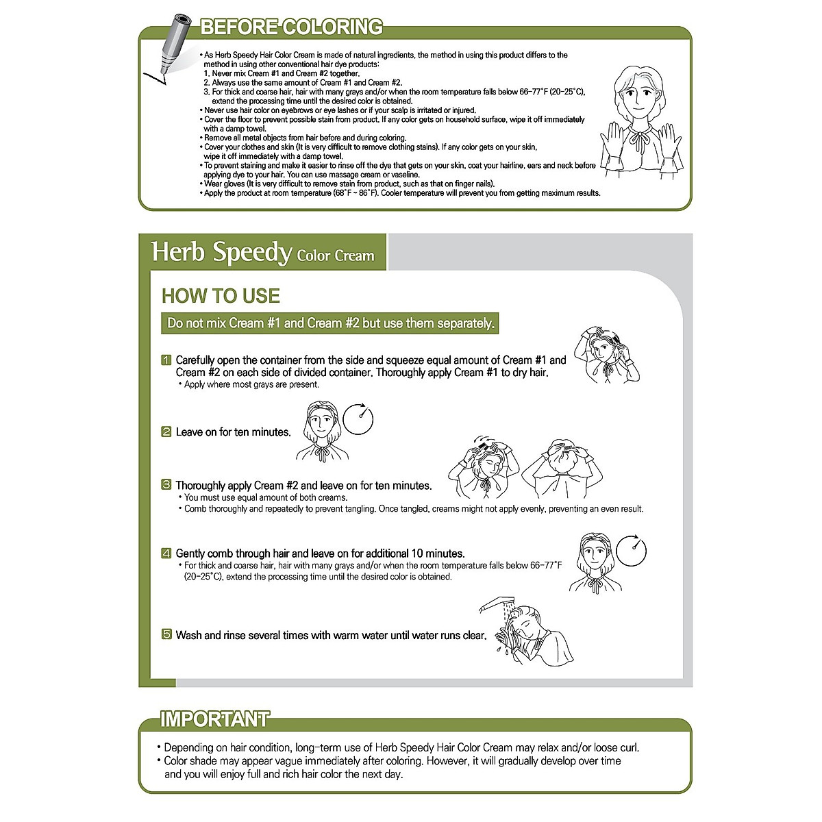 DONGSUNG Herb Speedy Color Cream (Soft Black, 1 Pack), PPD-Free Ammonia-Free Vegan Hair Dye with Sun Protection, Odorless, Gentle for Sensitive Scalp, No Eye or Scalp Irritation