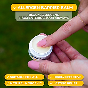HayMax Allergen Barrier Balm, Pure 0.17 fl oz (5ml), Organic, Natural, Non-Drowsy Allergy Relief - Traps Pollen, Dust & Allergens - Hay Fever Relief, Cedar Fever Allergy Relief, Ragweed Allergy Relief
