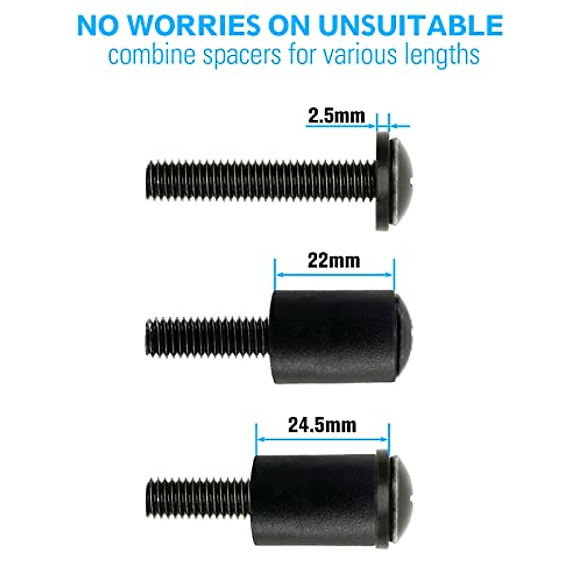 MOUNTUP Universal TV Mounting Hardware Kit Fits Most LED LCD OLED 4K TVs, Includes M4 M5 M6 M8 TV Screws, Spacers, Washers, and Concrete Wall Anchors for TV/Monitor Mounting up to 80 inches, MU0041