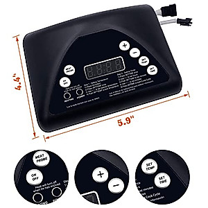 Digital Control Panel Kit, Top Controller Replacement Part 9907100008 for Masterbuilt 20071914/20071814/20070511 Electric Smoker