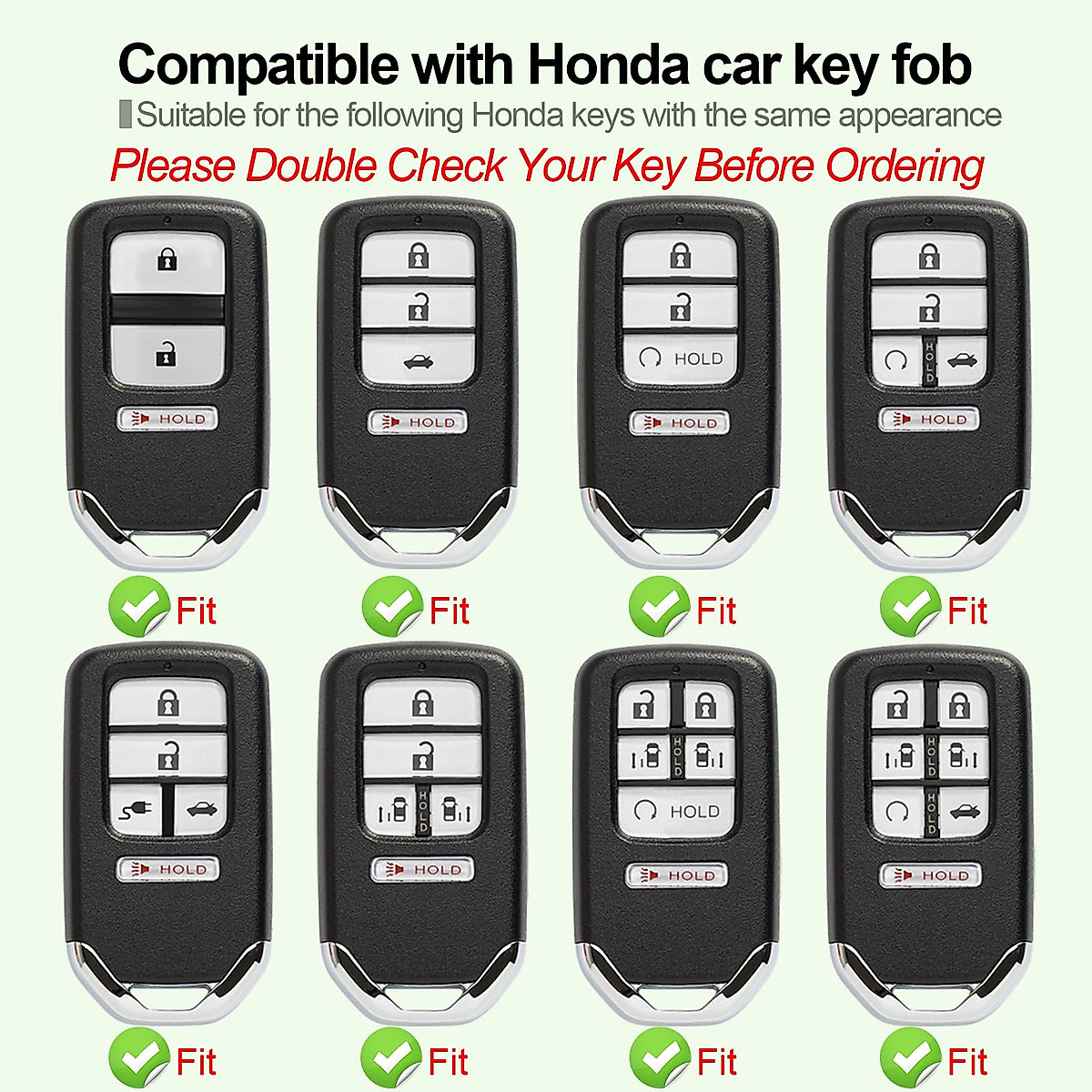 ZSPDACC Compatible with Honda Key Fob Cover Pink TPU Car Key case Holder Key Chain Protector Compatible with Civic Accord Pilot Odyssey CR-V Clarity HR-V Insight Passport Ridgeline Accessories