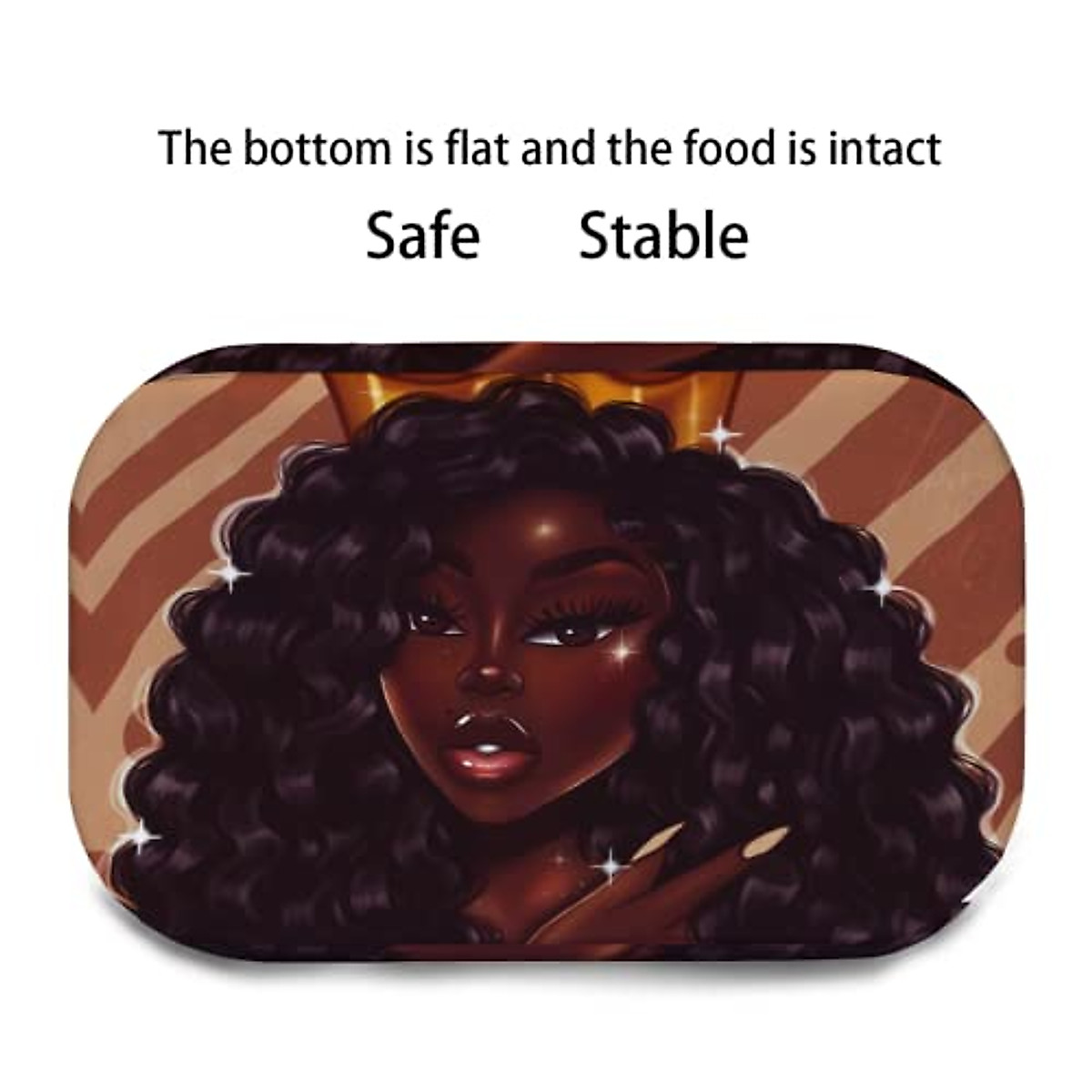 yalinan African Girl Lunch Bag African American Resuable Portable Lunch Box Insulated Cooler Bag for Teen Girls Women Work Picnic School, Gift for Daughter Granddaughter