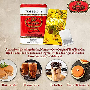 Number-One Brand Original Thai Tea Mix Red Label, 4g x 50 Tea Bags