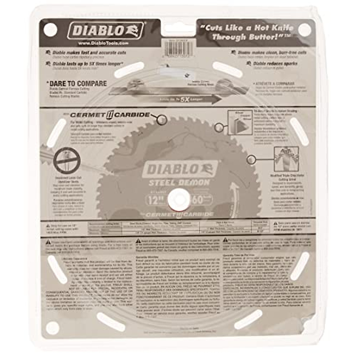 Diablo D1260CF 12-inch Steel Demon 60T Cermet II Carbide Ferrous Metal Saw Blade