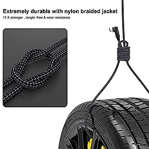 ANSEIP USB C to USB C Cable 100W [6ft 2 Pack] 90 Degree Type C Cable Nylon Braided Fast Charge for MacBook Pro 2020, iPad Pro, iPad Air, Galaxy S20, Pixel, Switch, LG Tablet etc (Black,6 Feet)