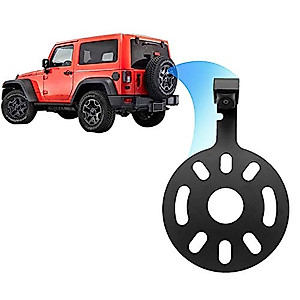 Roadpower Car Backup Camera Rear View Camera Reverse Camera for Jeep Wrangler Spare Tire Mount 2007-2018 Waterproof Wide Angle Aftermarket Camera Removable Guidelines with OEM Monitor Adapter.