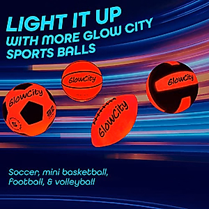 GlowCity LED Light-Up Basketball – Size 6, 28.5-inch, Official Size Women’s Basketball, Good for Pre-Teens Too – Impact Activated Glow-in-The-Dark, Nylon Wound Durability, Batteries Included