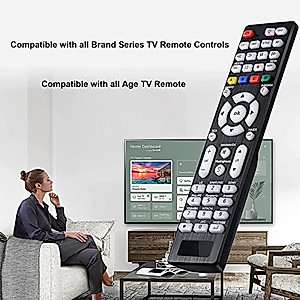 Universal TV Remote for Samsung,LG, Sony, Sharp, Vizio, Philips, Toshiba, Hitachi, Sanyo, JVC, TCL, Hisense, Vestel, Seiki, Insignia, Magnavox, haier, Panasonic All Series TV
