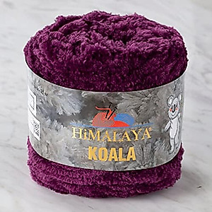 3 Ball/Skein Himalaya Koala Chenille Yarn, 100g/3.5 oz, 100 m/109 yards, 100% Micro Polyester Bulky Chunky Yarn, Baby Yarn, for Amigurumi, Baby Blankets, and Home Decor, 75704