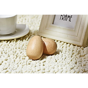 4 Pcs Musical Hand Percussion Instrument Set, includes 1 Pair 8 Inch Rhythm Sticks Wood Claves and 1 Pair Wood Egg Shakers for Kids