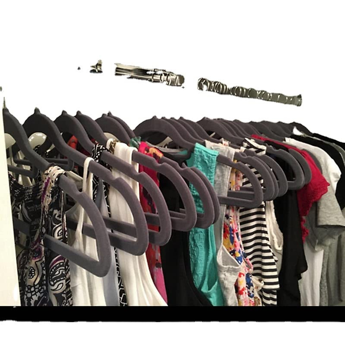 Flock Hanger for Adult Household Seamless Anti-Slip Multifunctional Wardrobe Finishing Clothes Hanger Clothes Hanger Factory Wholesale