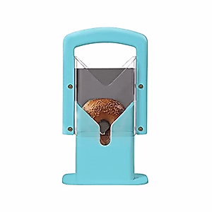 Bagel Slicer, Safety Handle, Bagel Cutter Stainless Steel (Aqua Sky)