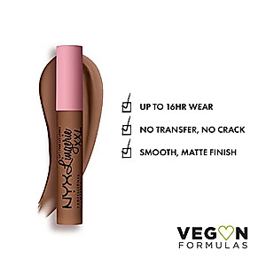 NYX PROFESSIONAL MAKEUP Lip Lingerie XXL Matte Liquid Lipstick - Hot Caramelo (Warm Caramel)