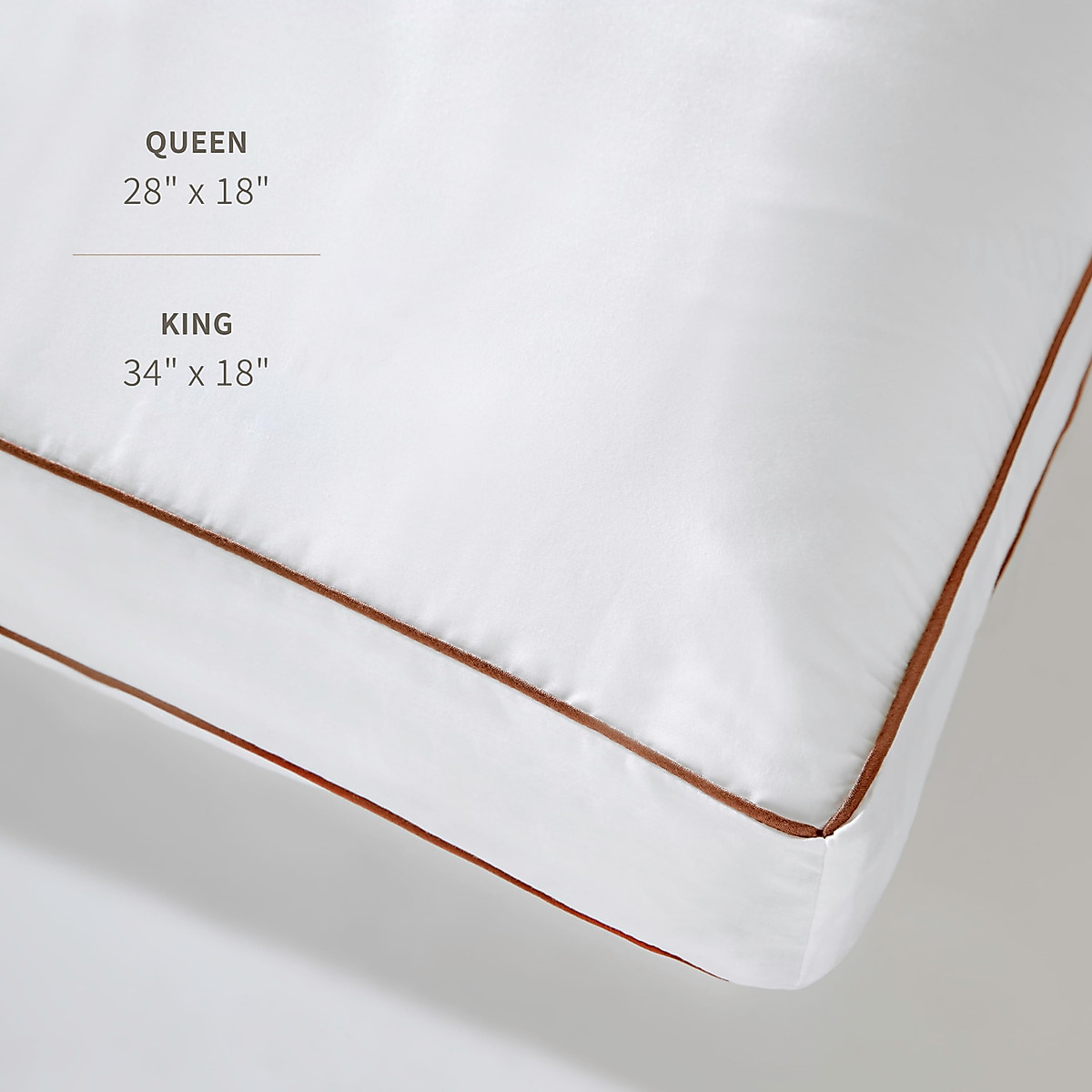 Saatva Latex Pillow - High Loft (6" - 7”) - Hypoallergenic Pillow with Shredded Latex Core - Breathable - Machine Washable Organic Cotton Cover - Queen (28"x16") 1 Pack