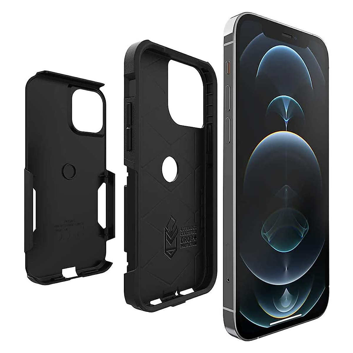 OtterBox Commuter Series Case for iPhone 12 & iPhone 12 PRO (ONLY) Non-Retail Packaging - (Black)