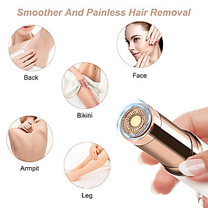 Facial Hair Remover Replacement Heads Generation 2, Double Halo Replacement Heads for Finishing Touch Facial Hair Removal for Women, 18K Gold-Plated Replacement Heads for Facial Hair Remover (6 PCS)