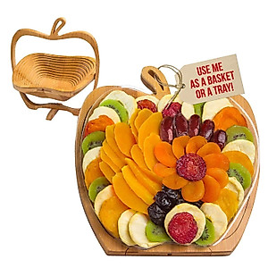 The 2-in-1 creative fruit basket can be turned into a tray for storing nuts and food fruit storage boxes. Gifts for family and friends (No fruit) (1 Piece)
