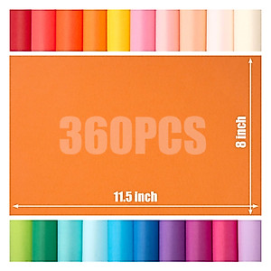 TOXOY 360 Sheets Tissue Paper for Gift Bags Bulk,11.5 x 8 Inch Gift Wrapping Paper for Arts Crafts Wedding Birthday Party Festival Decorations