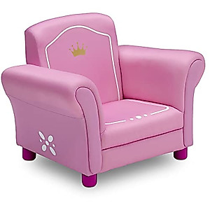Delta Children Princess Crown Kids Upholstered Chair, Pink