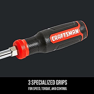 CRAFTSMAN Screwdriver, Multi-Bits 6-Way, Store Extra Bits in Handle (CMHT68000)