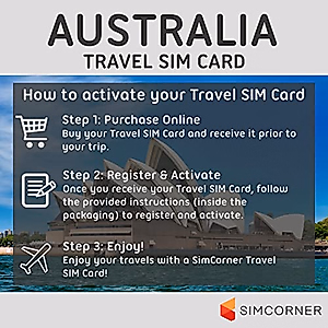Australia SIM Card (40 GB, 28 Days)- Optus Prepaid SIM Card w/Unlimited Minutes & SMS to Australian Mobiles- 3-in-1 4G Hotspot Card w/Tethering- Standard, Micro, & Nano SIM Card for Unlocked Phones