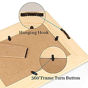 POFATO Pumpkin Bat Halloween 4x6 Picture Frame Wood Photo Frame for Tabletop Display Wall Mount Picture Frame Display 4x 6 Inch Photo Wall Decor Home Gift Frames