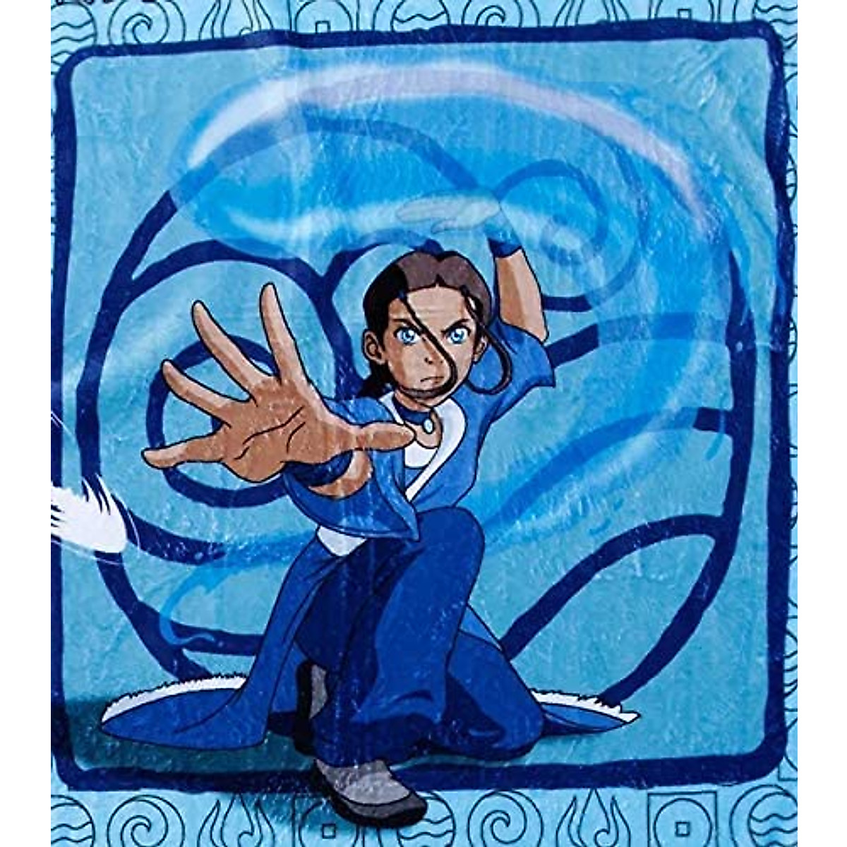 Avatar: The Last Airbender Throw Blanket Aang Zuko Katara Toph Elements Plush Throw Blanket | Cozy Sherpa Blanket | Super Soft Lightweight Fleece Blanket | Geeky Home Decor | 45 x 60 Inches