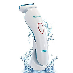 Electric Shaver for Women, Ribivaul Women's Electric Razor for Legs and Underarms, Cordless Ladies Electric Razor for Women Pubic Hair, 3-Blade in 1 Foil Shaver and Bikini Trimmer, Wet & Dry Use, Blue