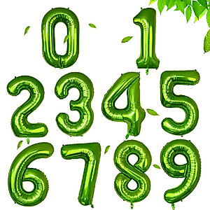 40 Inch Green Jumbo Digital Number Balloons 5 Huge Giant Balloons Foil Mylar Number Balloons for Birthday Party,Wedding, Bridal Shower Engagement