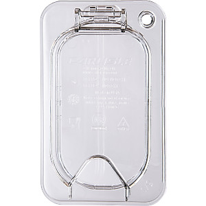 Carlisle FoodService Products Storplus Ez Access 1/9 Size Hinged Universal Food Pan Lid with Notch for Catering, Buffets, Restaurants, Polycarbonate, Clear, (Pack of 6)